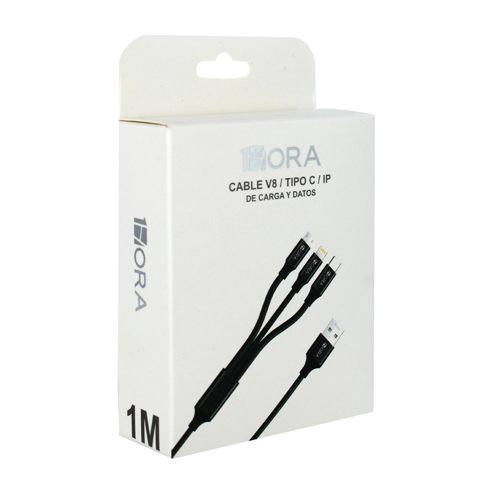 9 Cable 3 en 1 V8 / IP / Tipo C – CheapShopping