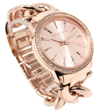 MICHAEL KORS NINI RELOJ DE CUARZO CON ESFERA ROSA Y CRISTAL PARA MUJER ...